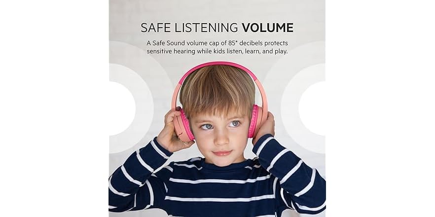 (NEW) Belkin SoundForm Mini - Wireless Bluetooth Headphones for Kids