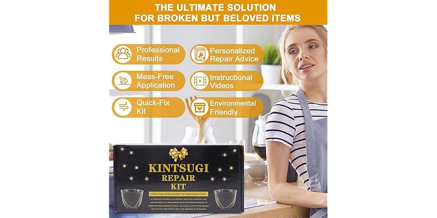 deuvuo Kintsugi Repair Kit Gold