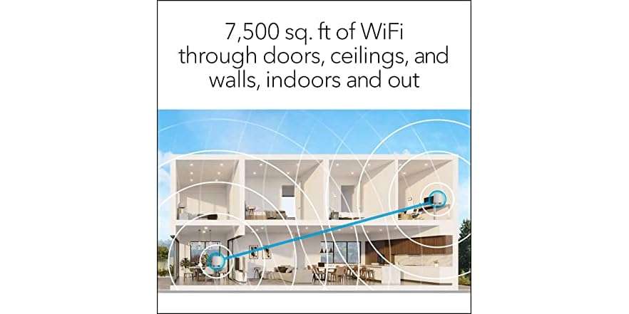 NETGEAR Orbi Whole Home Tri-Band Mesh WiFi 6 System (RBK753S) (Open Box)