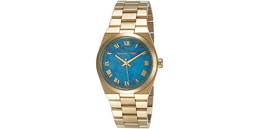 Michael Kors Women's Channing Gold Turquoise