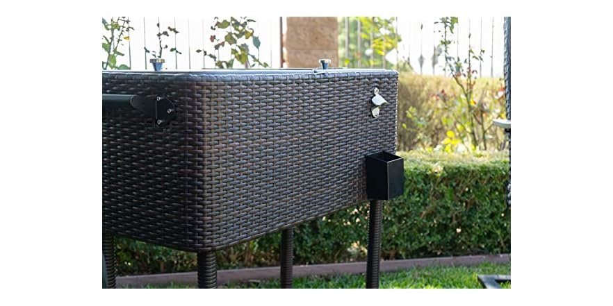 80-Qt Hand-Woven Wicker Patio Cooler