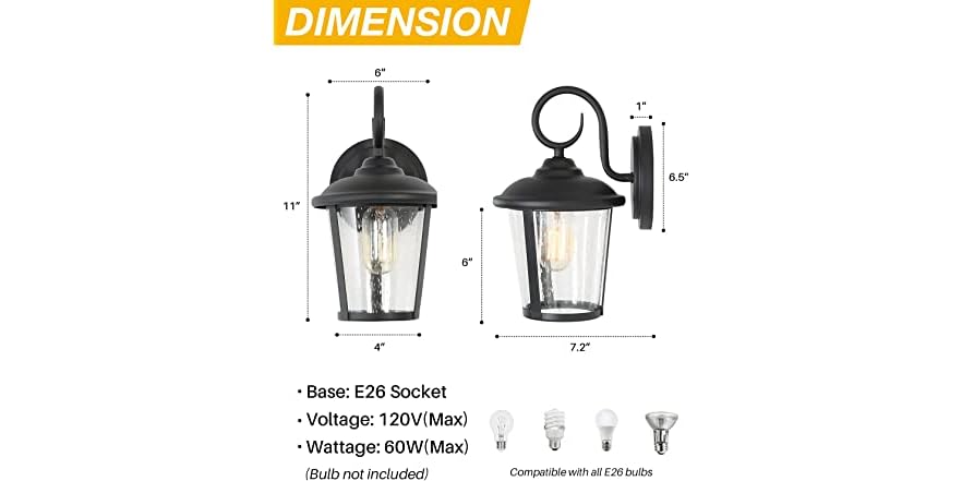 LALUZ Outdoor Anti Rust Wall Light