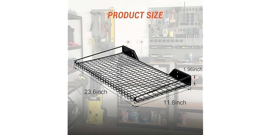 Wallmaster Garage Wall Shelf 2 Pack Black