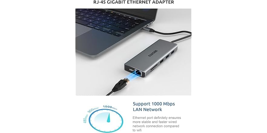 EUASOO 11-in-1 USB-C Hub Docking Station