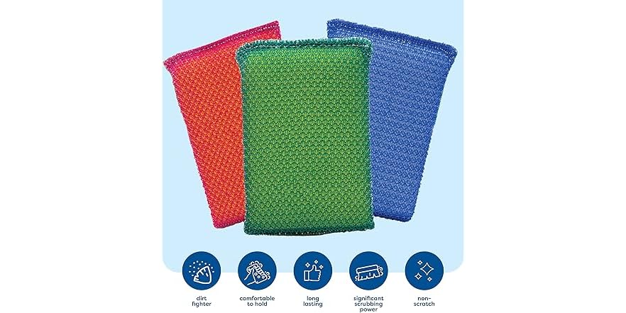 (12 Count) SCRUBIT Multi-Purpose Dish Scrub Sponge