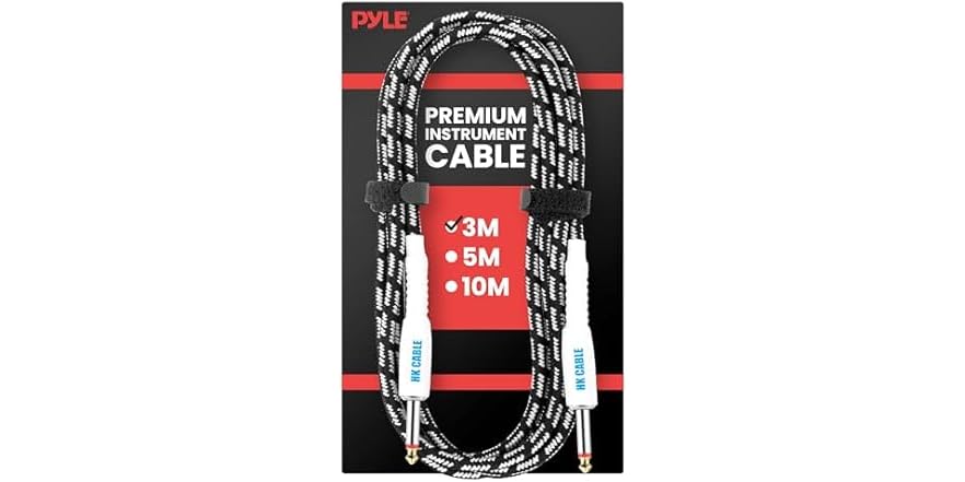 Pyle 1/4 Inch TS Guitar Instrument Cable