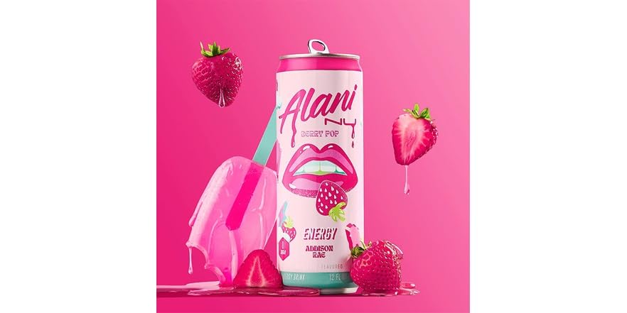 (24 Pack) Alani Nu Sugar-Free Energy Drink- Berry Pop