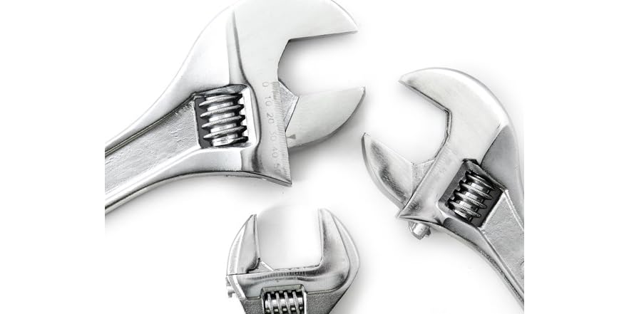 3-Piece Large Adjustable Wrench Set