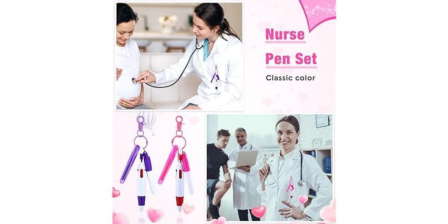 100Pcs Mini Highlighter Nurse Pen Set