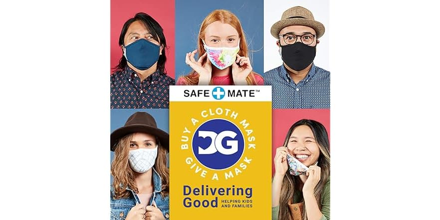 Case-Mate Cloth Face Mask Adult L/XL, 3 Count