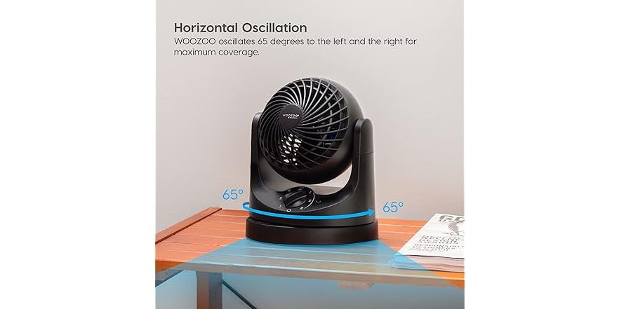 IRIS WOOZOO Desk Fan Black