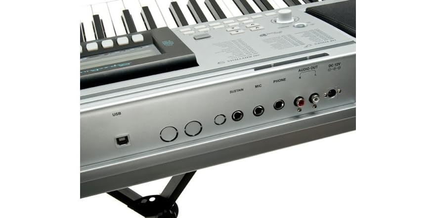 Spectrum 61-Note Electric Keyboard with Microphone and Stand