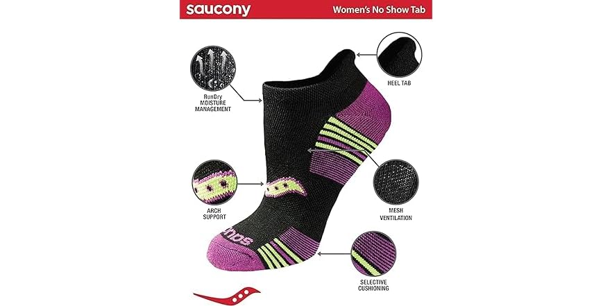 Saucony Women's Performance Heel Socks