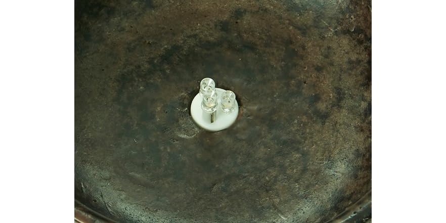 3 LED Mottled Wax Flameless Candle Dk Brown 6x6