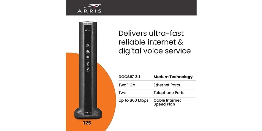 ARRIS SURFboard T25-RB DOCSIS 3.1 Cable Modem (Open Box)