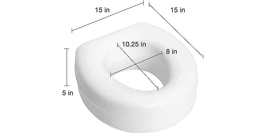 HealthSmart Raised Toilet Seat Riser