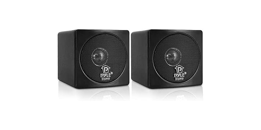 Pyle Mini Cube Bookshelf Speakers