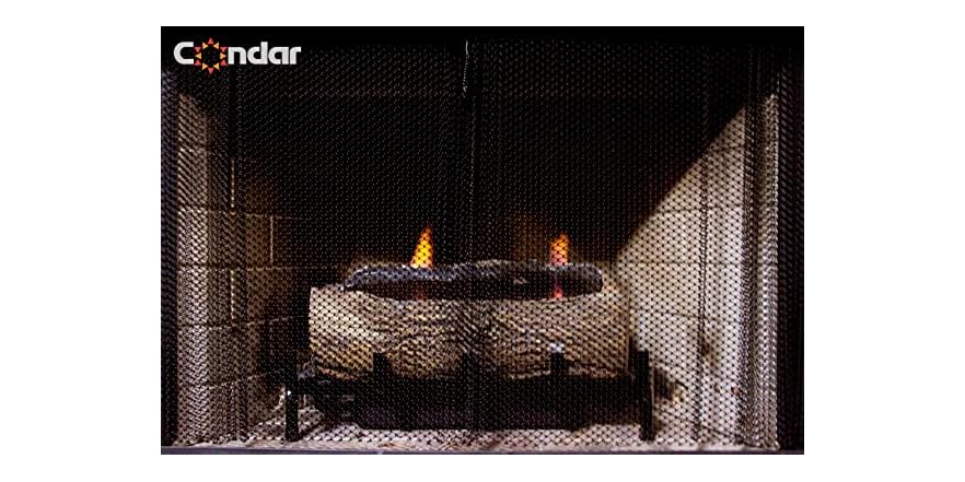 Mesh Screen to fireplace, 2 Panels