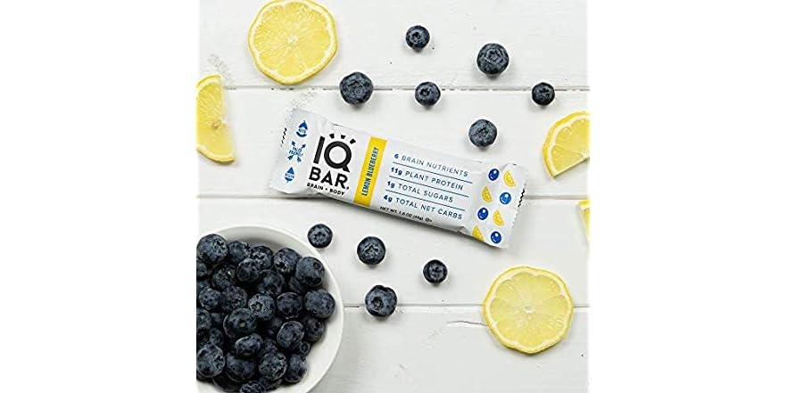 IQ BAR Brain + Body Bars, 12 Count