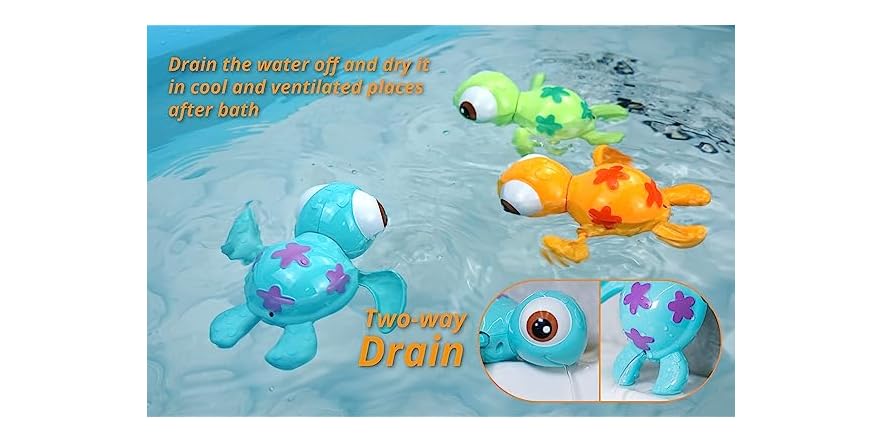 Bath Toys Wind up Swimming Sea Turtles
