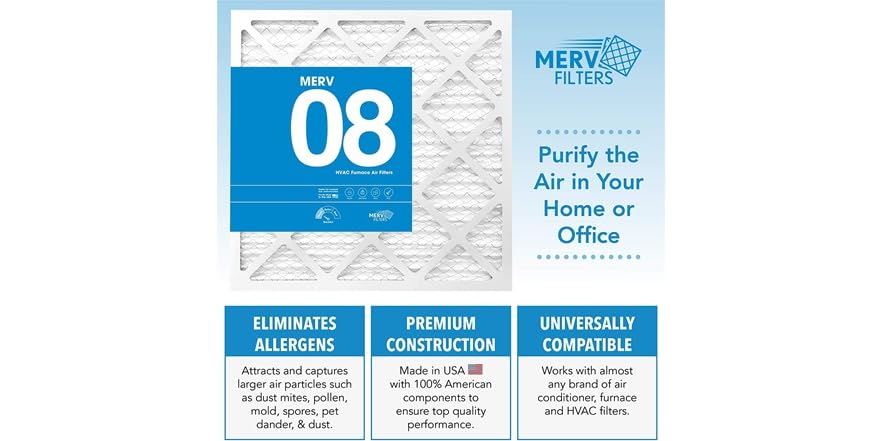 MervFilters MERV 8 AC Furnace Filters (6-Pack) (Open Box)