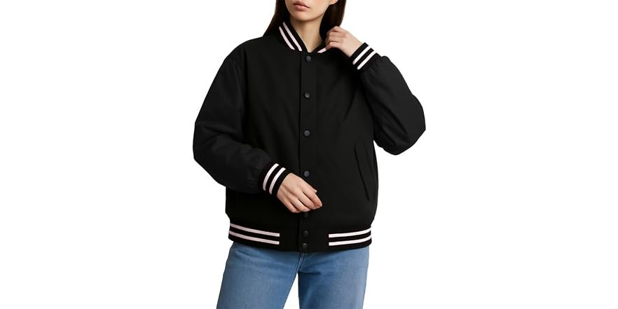 Womens Oversized Lightweight Varsity Jackets
