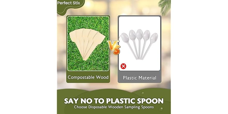 2.75" Disposable Wooden Taster Spoons