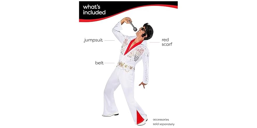 Rubies Elvis Presley Costume Men's Med