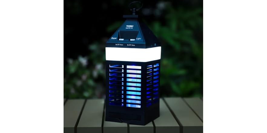 Solar Bug Zapper Lantern with 360º Brush