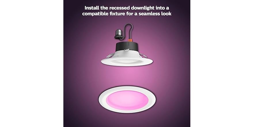 Philips Hue Smart 6 Inch LED Downlight - 4 Pack