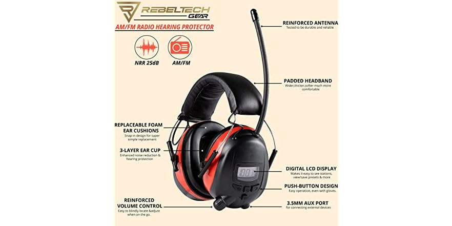 RebelTech Gear Digital Radio Headphones
