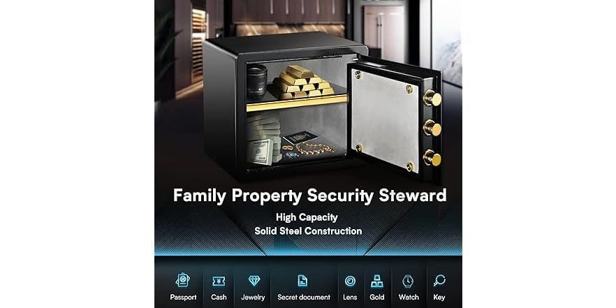 ADIMO 1.2 Cuft Safe Box with Fireproof Money Bag