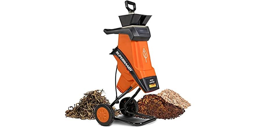 SuperHandy Electric Wood Chipper/Leaf Mulcher (Open Box)