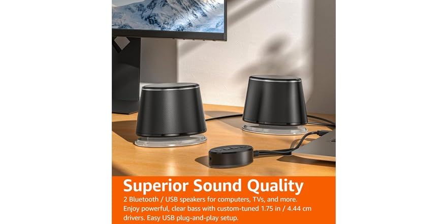 Amazon Basics Bluetooth Computer Speakers