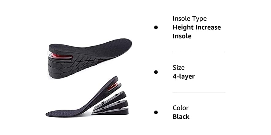 Shaboo Prints Height Increase Insoles Air Taller Cush