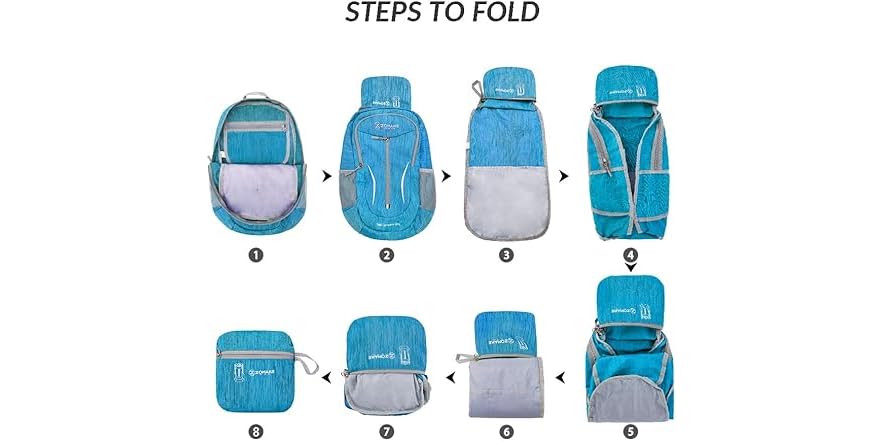 ZOMAKE 25L Lightweight Backpack Packable