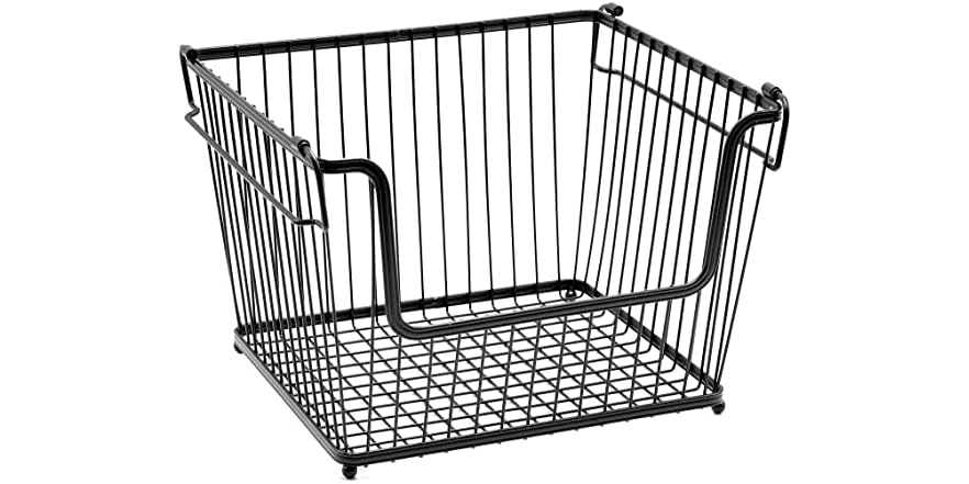 Stackable Metal Storage Organizer Bins