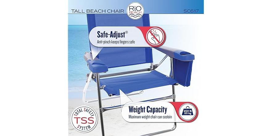 Rio Beach 4-Position Beach Chair 2-Pack