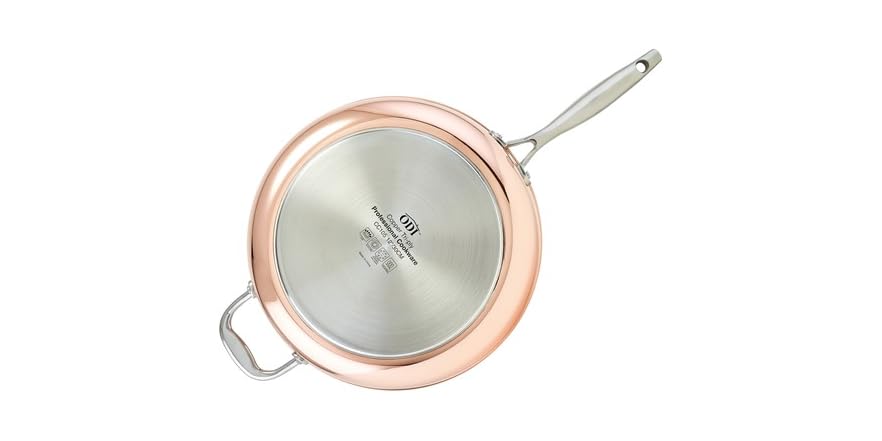 Copper Tri-Ply 12" Covered Deep Skillet