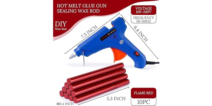 10pcs Wax Sticks With Sealing Wax Gun