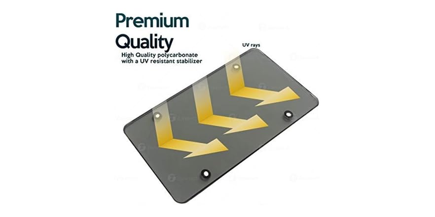 Zone Tech Clear Smoked License Plate, 2 Pack