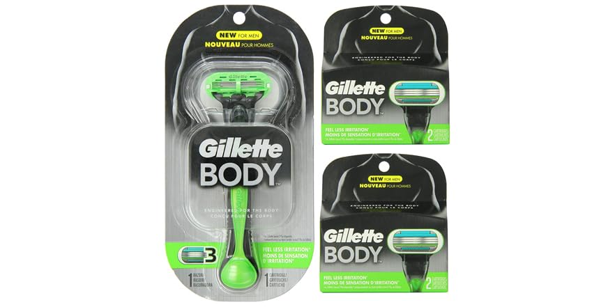 Gillette Body 1 Razor + 5 Refills