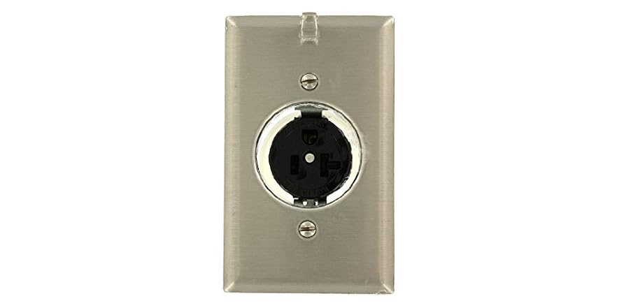 Leviton 5361-CH 20 Amp, 125 Volt, Clock Single Receptacle