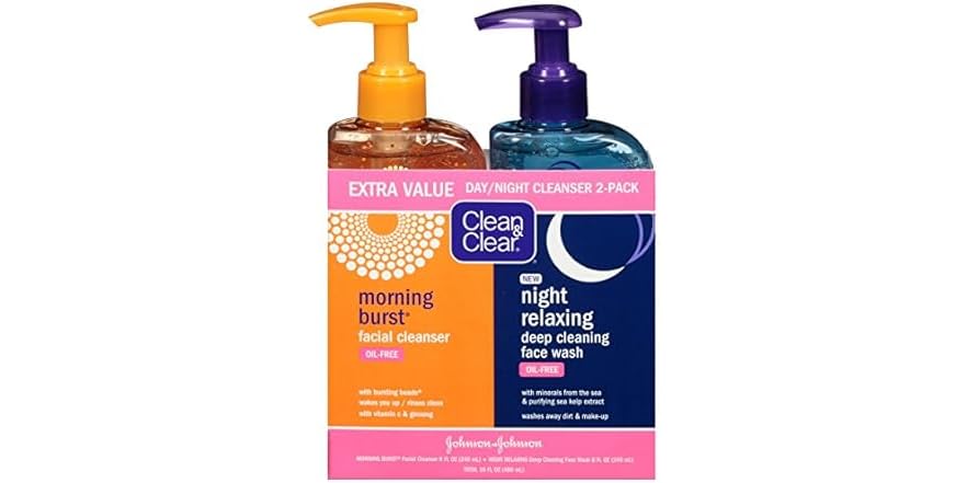 Clean & Clear 2-Pack Day and Night Face Cleanser