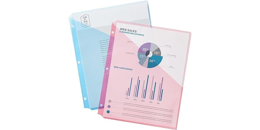 Avery Binder Pockets, Assorted Colors