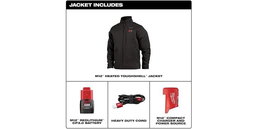 Milwaukee Cordless Heated Jacket, XL