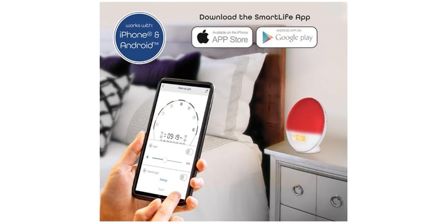 (2 Pack) Aduro SmartClock Sun Simulation Alarm Clock