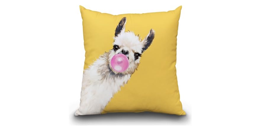 Sneaky Llama with Bubble Gum LiLiPi Pillow