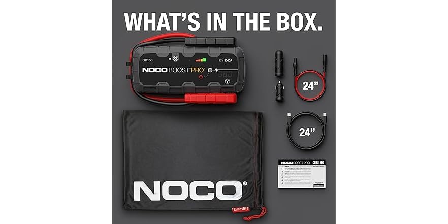NOCO Boost Pro GB150 3000A UltraSafe Car Battery Jump Starter