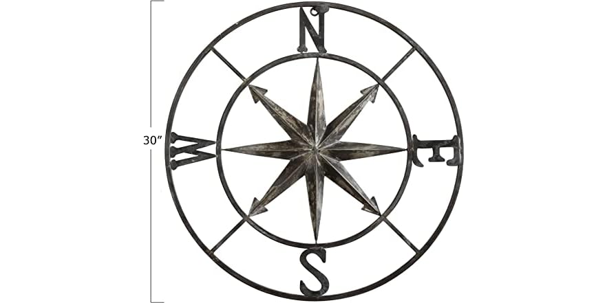 Creative Co-op Decorative Metal Compass